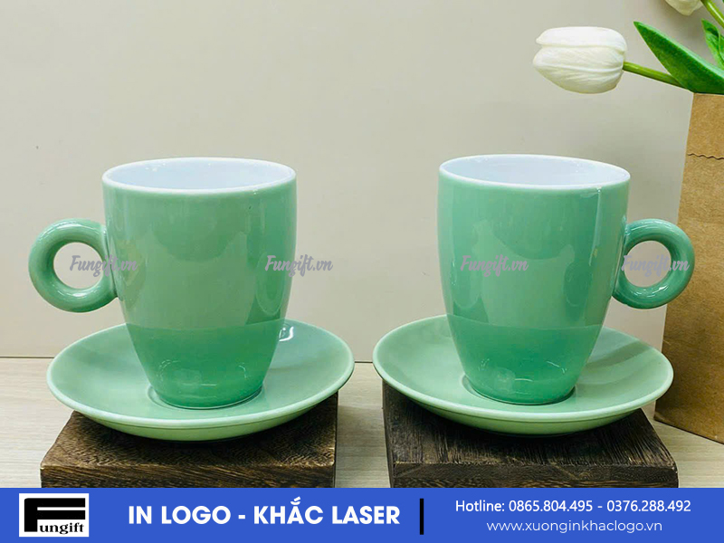 Ly Sứ Latte Quai Tròn Nhiều Màu Khác Nhau - Cốc Sứ Uống Cafe