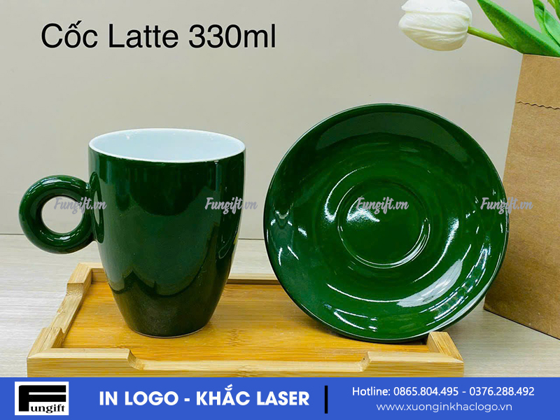 Ly Sứ Latte Quai Tròn Nhiều Màu Khác Nhau - Cốc Sứ Uống Cafe