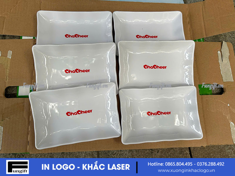 Đĩa Đựng Hướng Dương In Logo Chacheer Theo Yêu Cầu