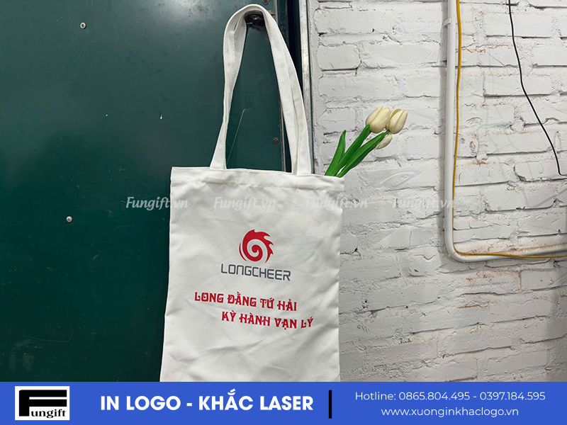 In Túi Vải Logo Doanh Nghiệp Làm Quà Tặng Longcheer Giá Rẻ